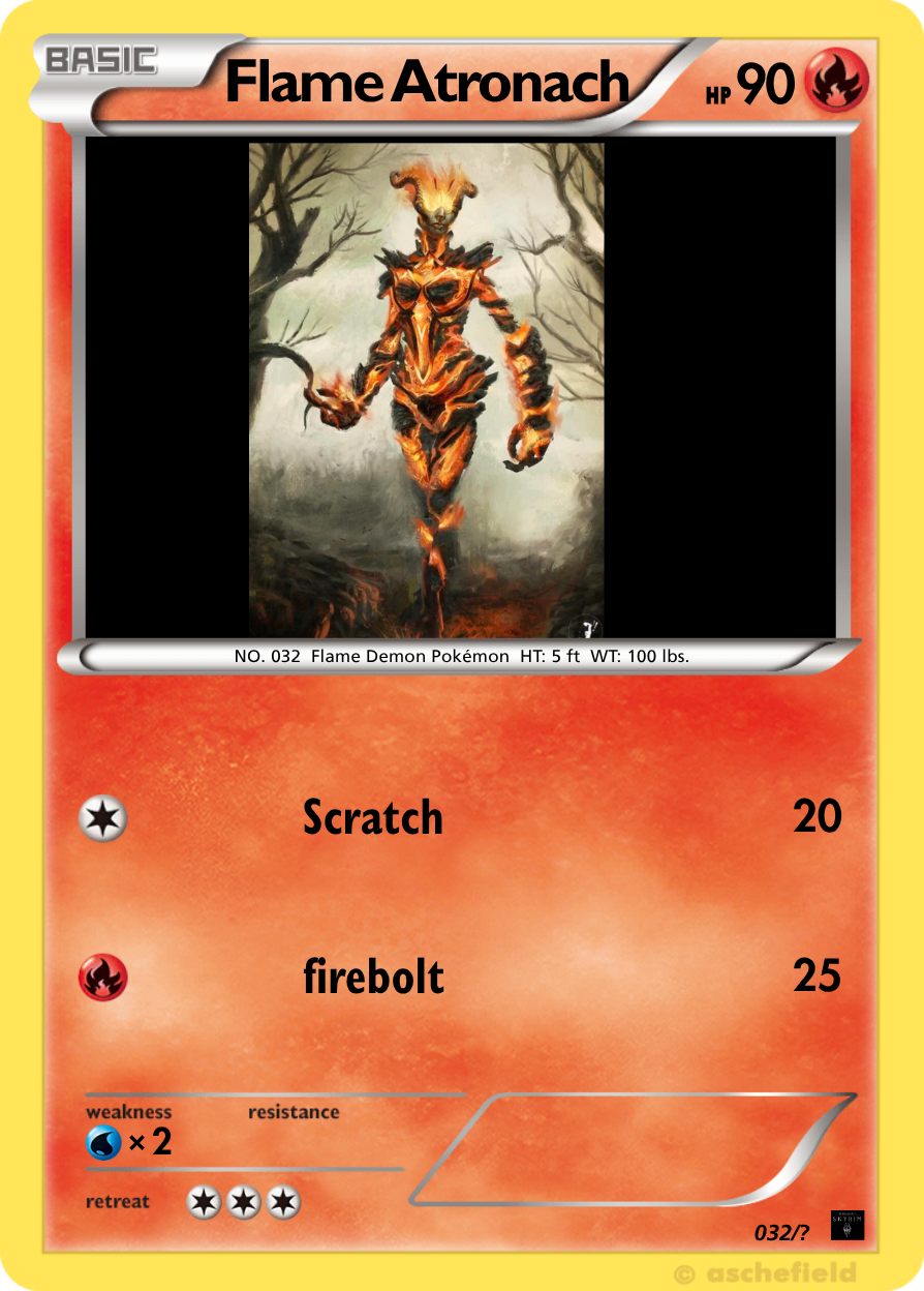 Flame Atronach - Midas9566 | Pokécardmaker.net