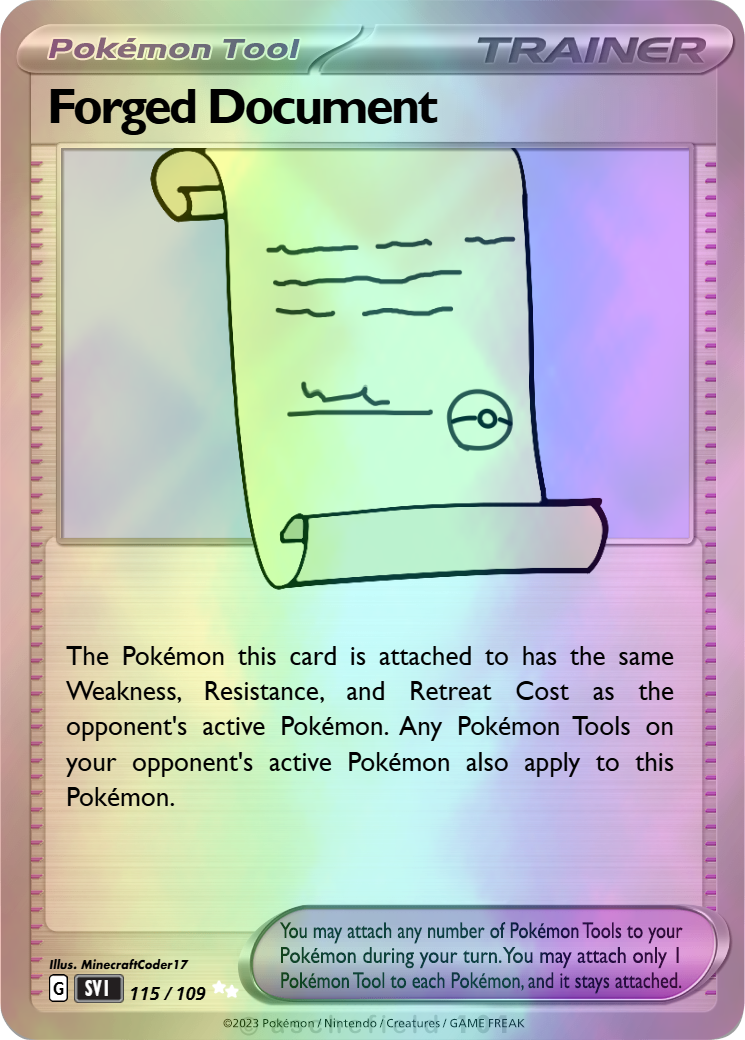 Forged Document - MinecraftCoder17 | Pokécardmaker.net