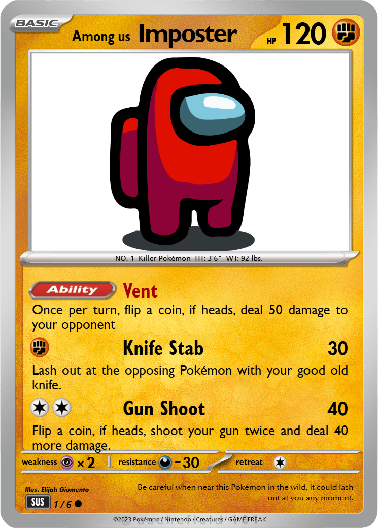 Imposter - Minecrafter | Pokécardmaker.net