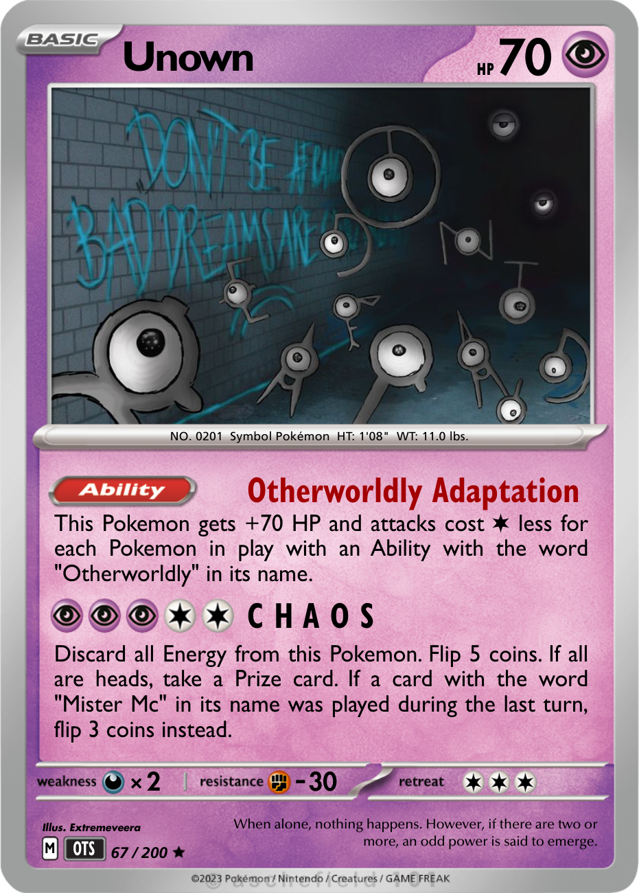 Unown - MisterMC | Pokécardmaker.net