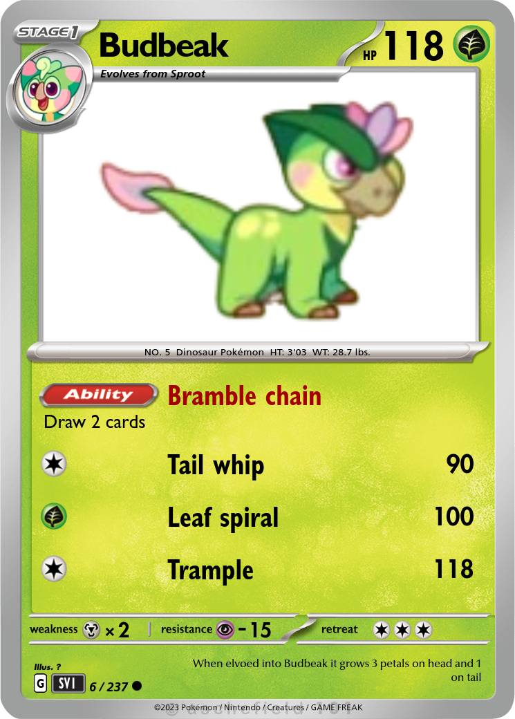 Budbeak - Mistymoon | Pokécardmaker.net