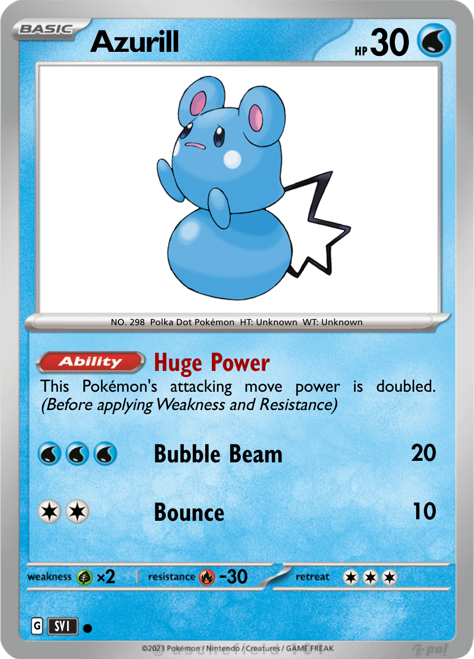 Azurill - MrAmbassador | Pokécardmaker.net