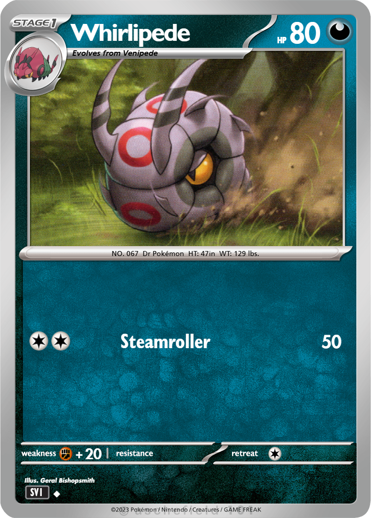 Whirlipede - Muchis | Pokécardmaker.net