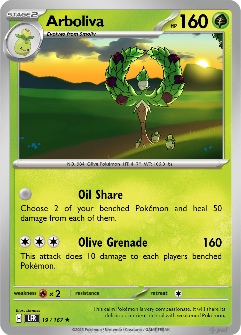 Arboliva - MudkipMax1000 | Pokécardmaker.net