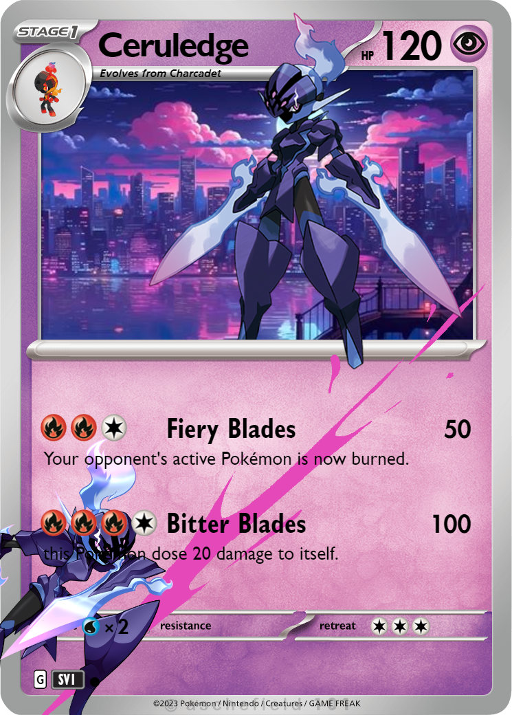 Ceruledge - Mystoriod | Pokécardmaker.net