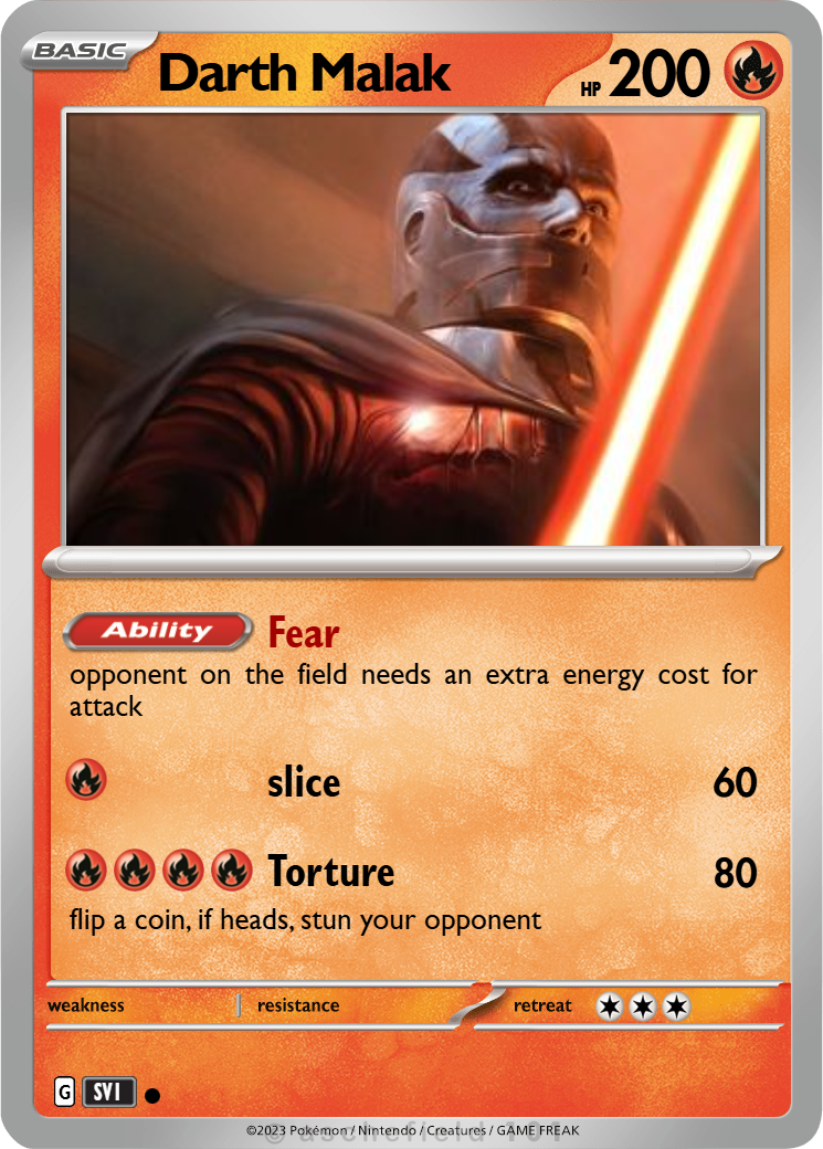 Darth Malak - NOTANWOLF | Pokécardmaker.net
