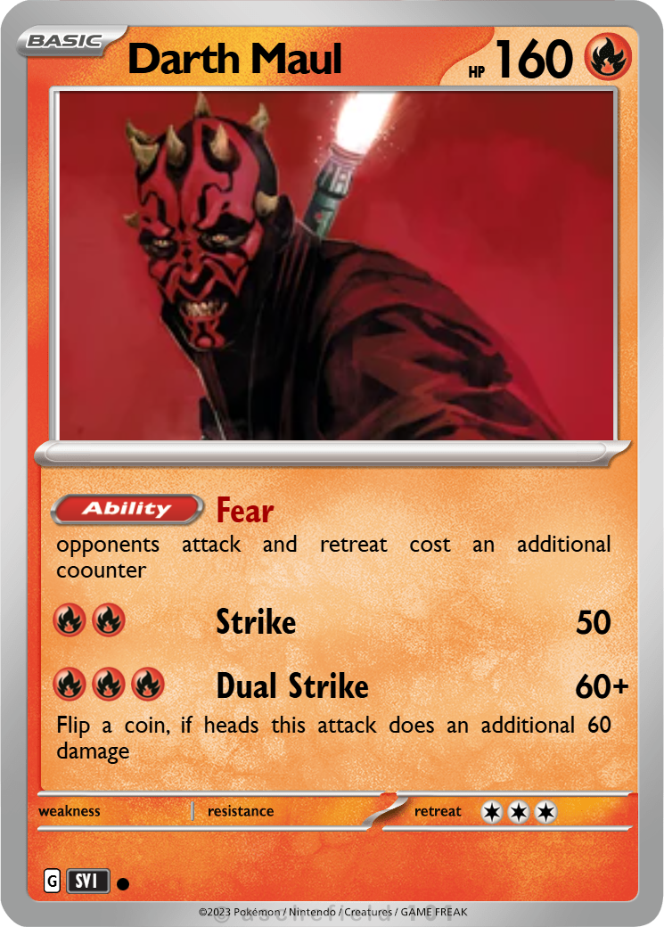 Darth Maul - NOTANWOLF | Pokécardmaker.net