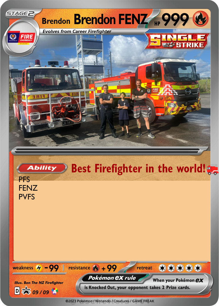 Brendon FENZ - NZFirefighter1 | Pokécardmaker.net