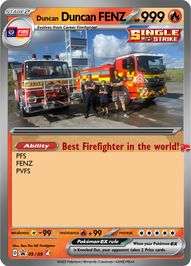 Duncan FENZ - NZFirefighter1 | Pokécardmaker.net