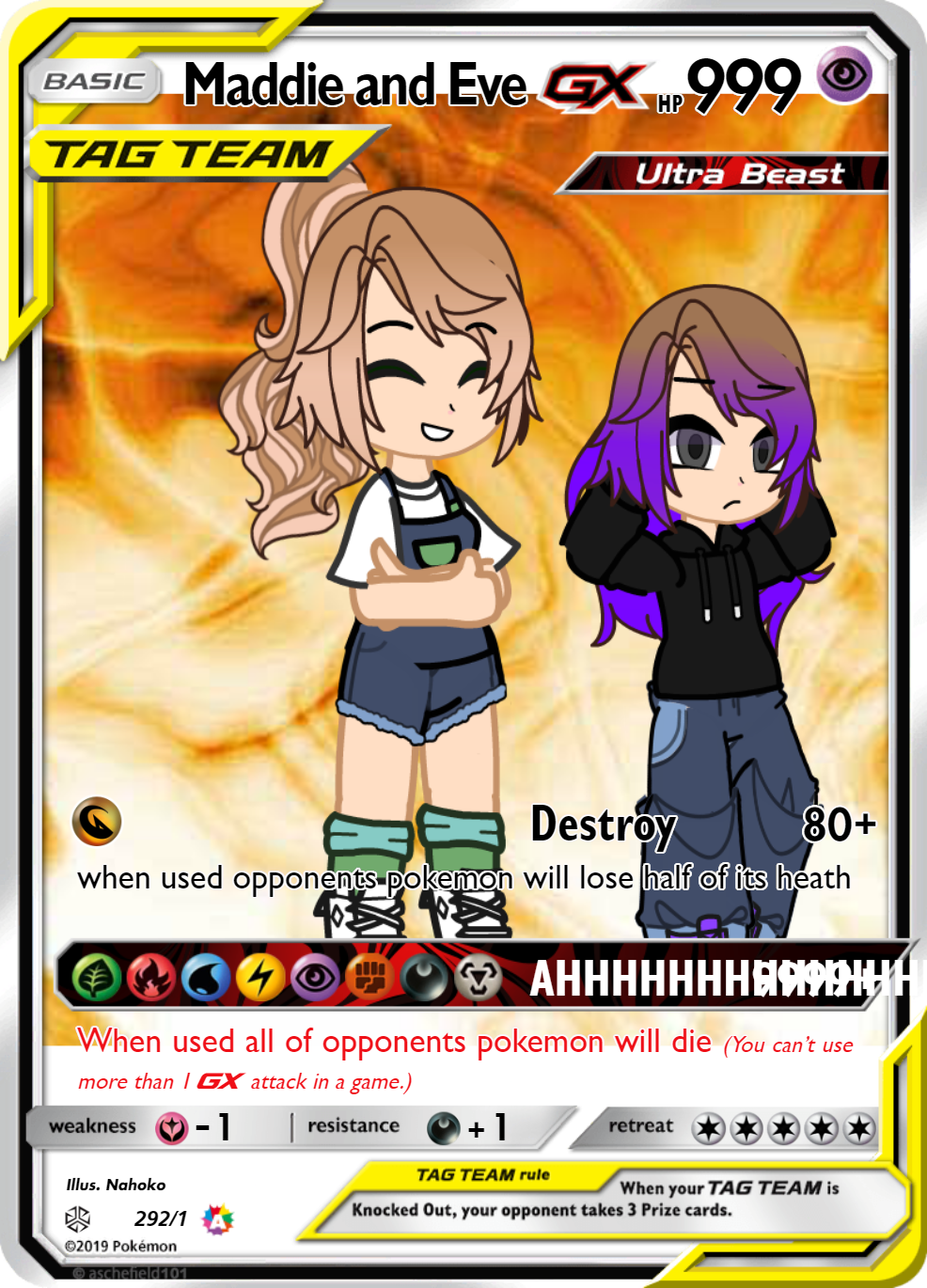 Maddie and Eve - Nahoko | Pokécardmaker.net