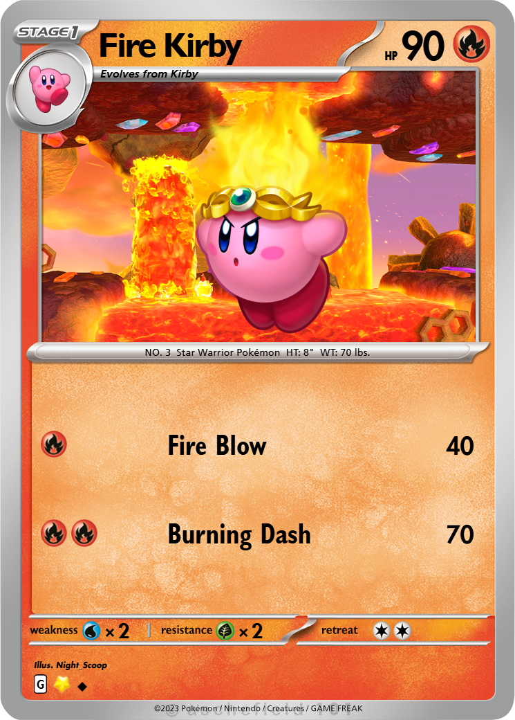 Fire Kirby - Night_Scoop | Pokécardmaker.net