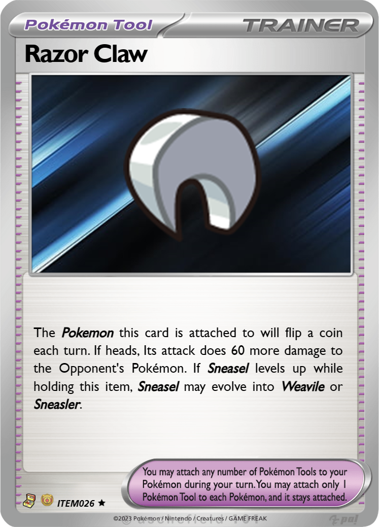 Razor Claw - Ntminhhoang210 | Pokécardmaker.net