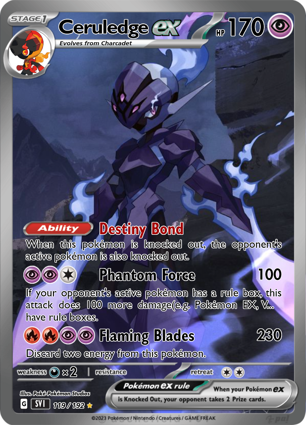 Ceruledge - OhThisCat | Pokécardmaker.net