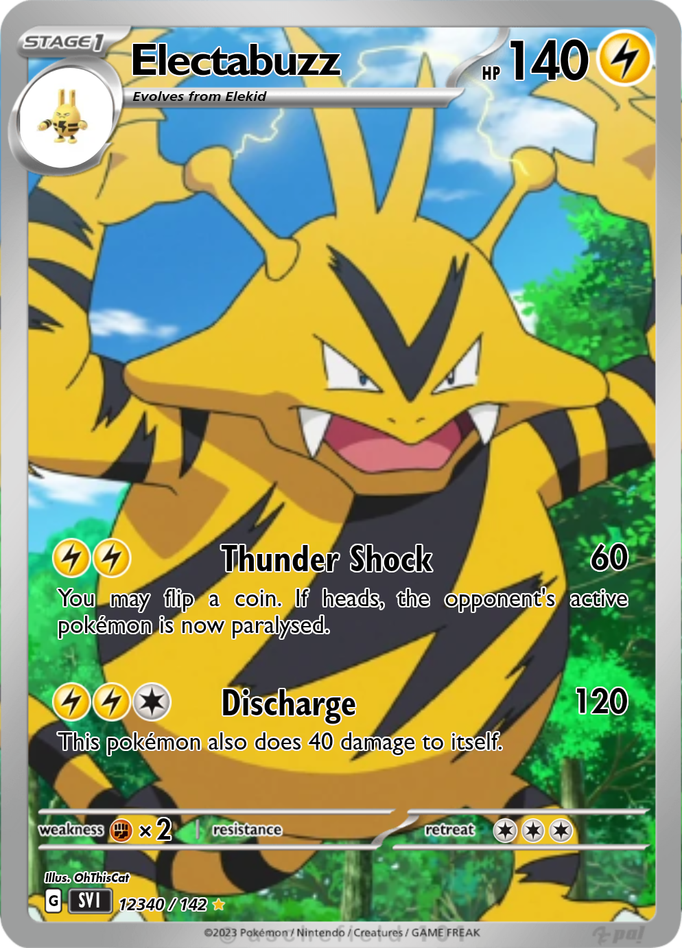 Electabuzz - OhThisCat | Pokécardmaker.net