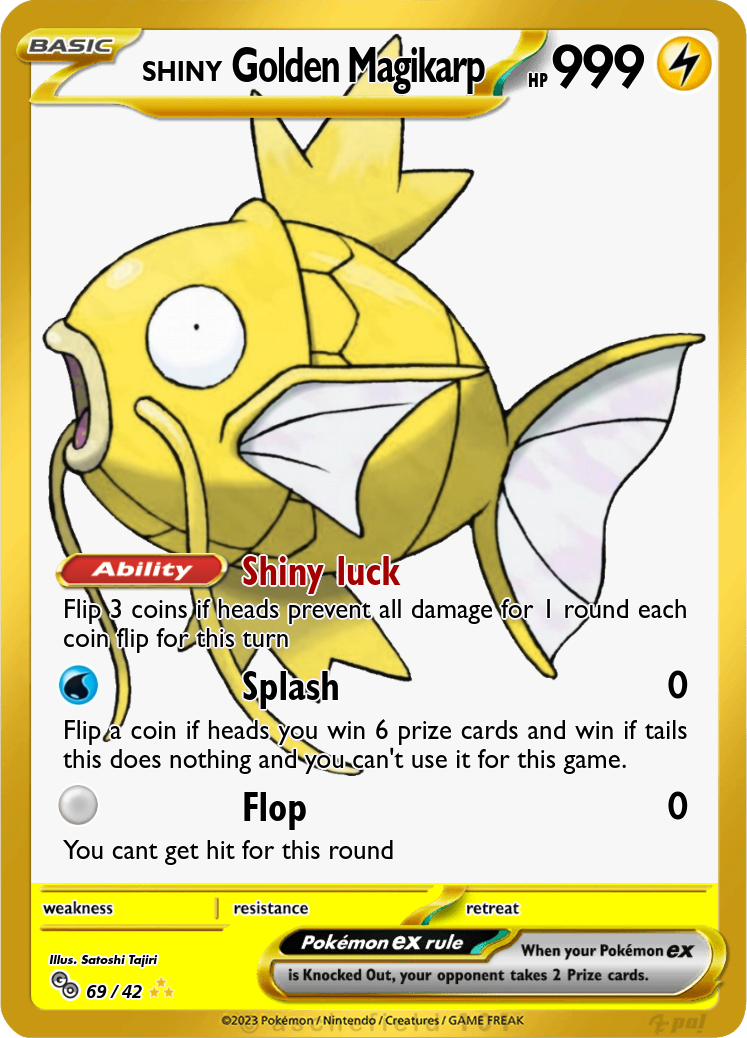 Golden Magikarp - P00WH0 | Pokécardmaker.net