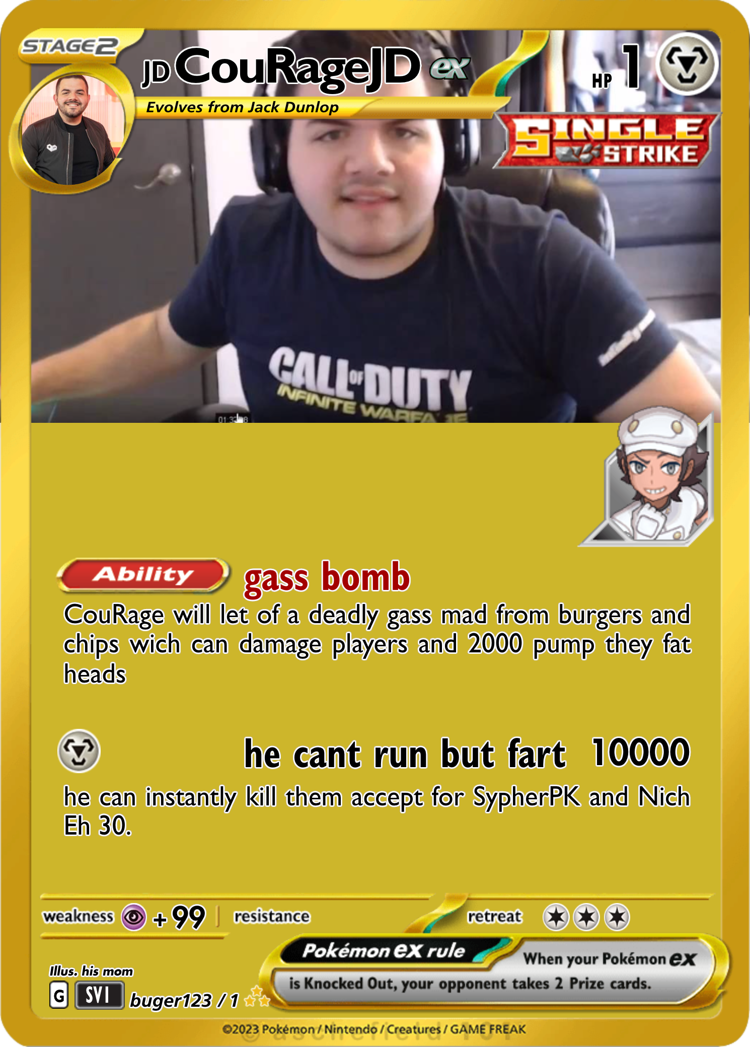 CouRageJD - PhoenixBlue1234 | Pokécardmaker.net