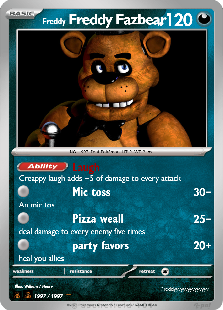 Freddy Fazbear - Piccolino241 | Pokécardmaker.net