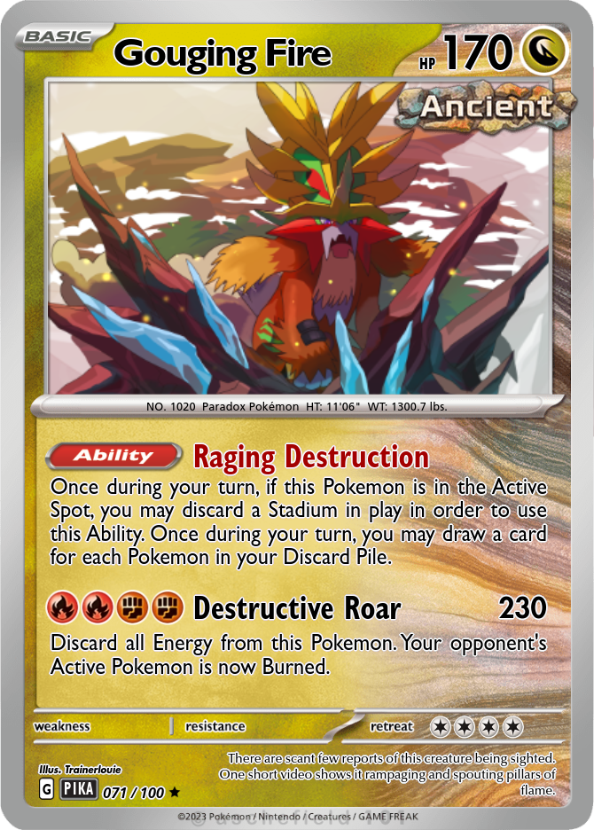 Gouging Fire - PikaLover0000001 | Pokécardmaker.net