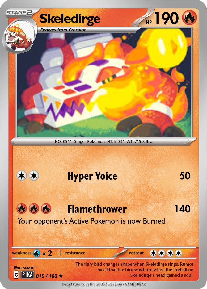 Skeledirge - PikaLover0000001 | Pokécardmaker.net