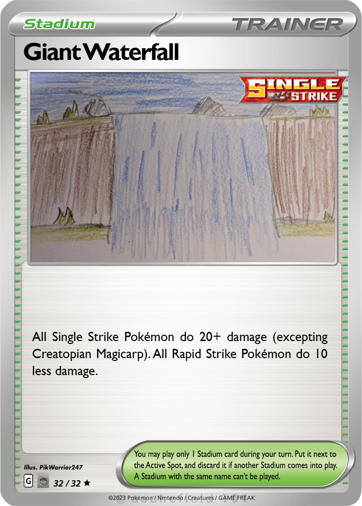 Giant Waterfall - Pikwarrior247 | Pokécardmaker.net
