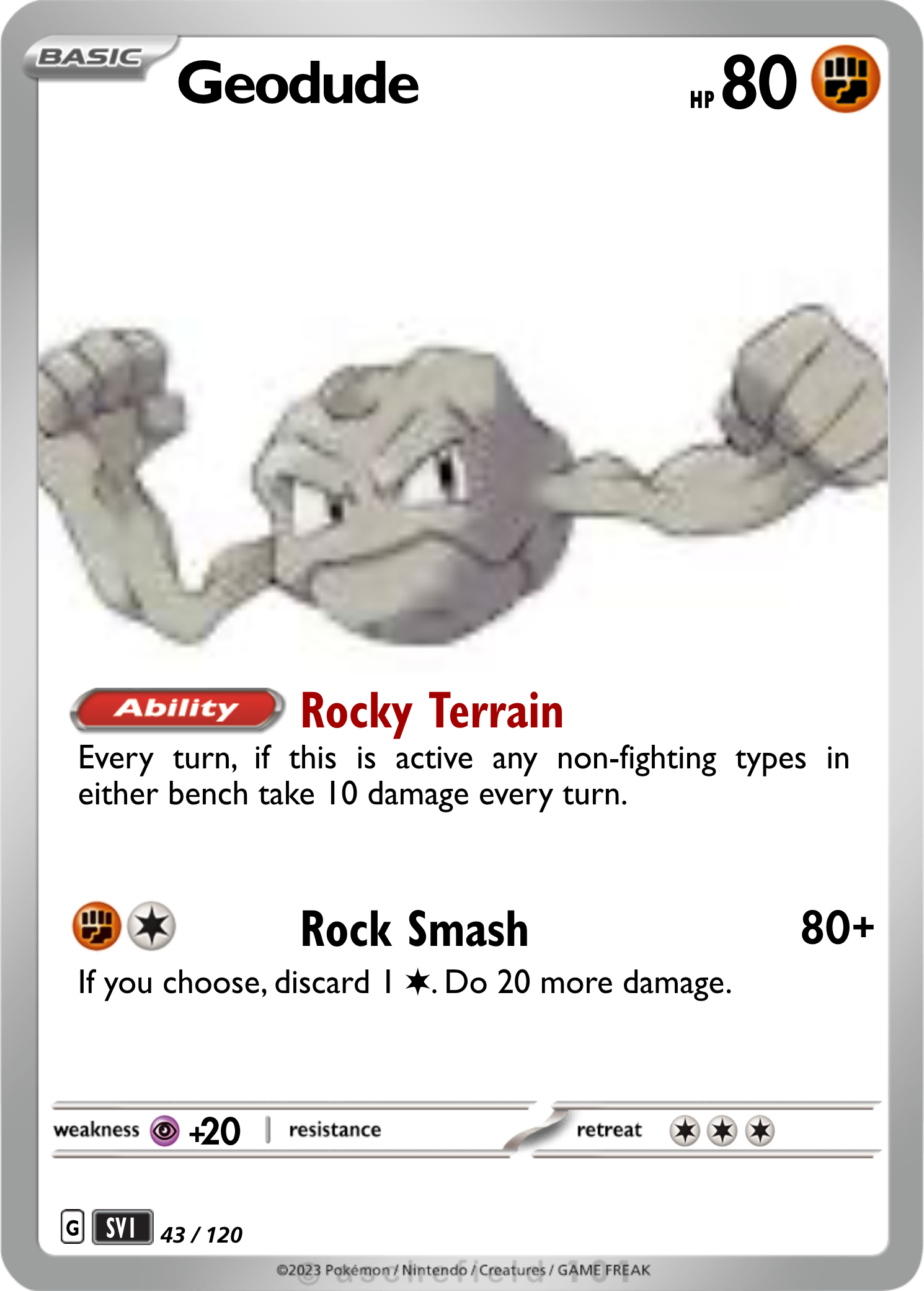 Geodude - Pjmasterplayer | Pokécardmaker.net