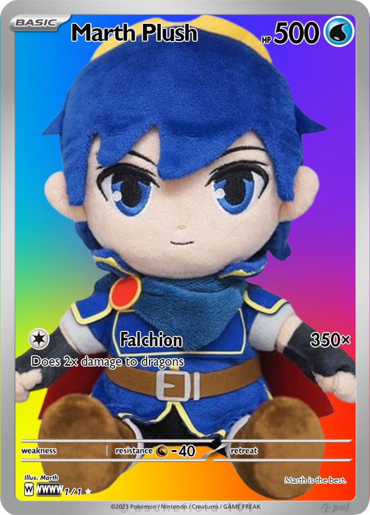 Marth Plush - PkFire | Pokécardmaker.net