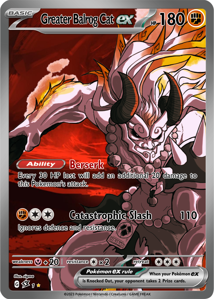 Greater Balrog Cat - PokeSigma | Pokécardmaker.net