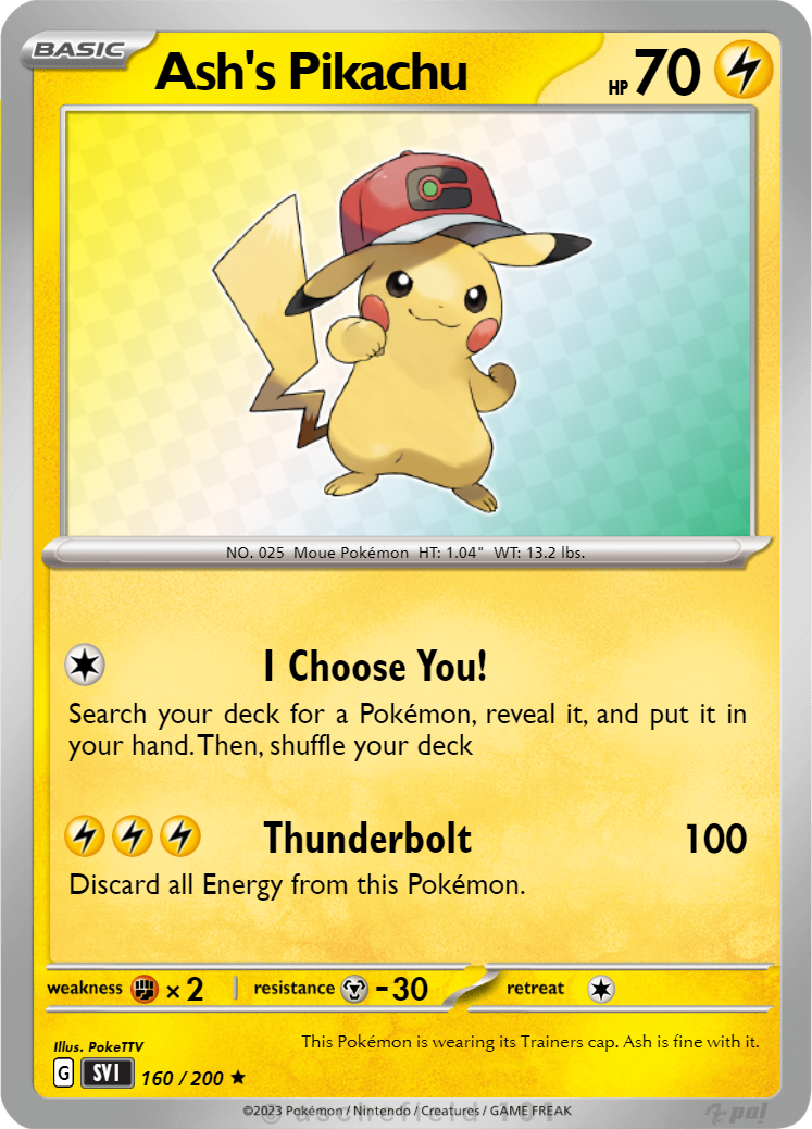 Ash's Pikachu - PokeTTV | Pokécardmaker.net