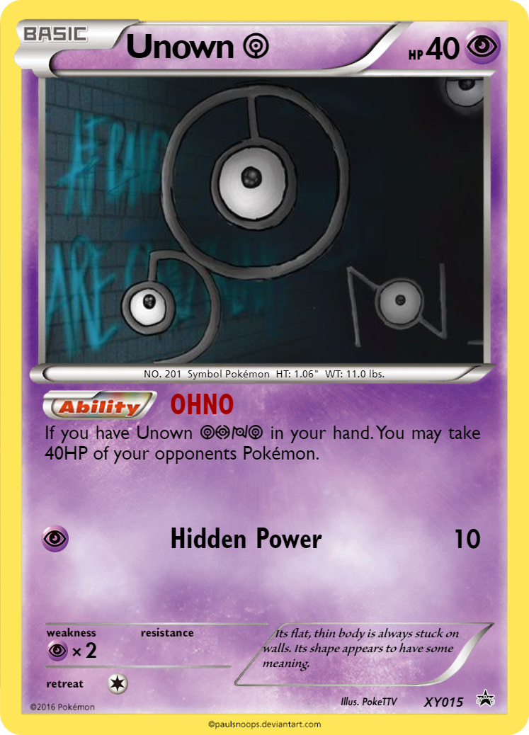 Unown !!O!! - PokeTTV | Pokécardmaker.net