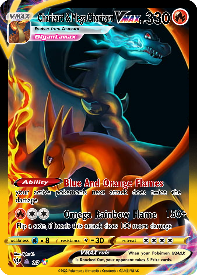 Charizard & Mega Charizard - Pokemaster615 | Pokécardmaker.net