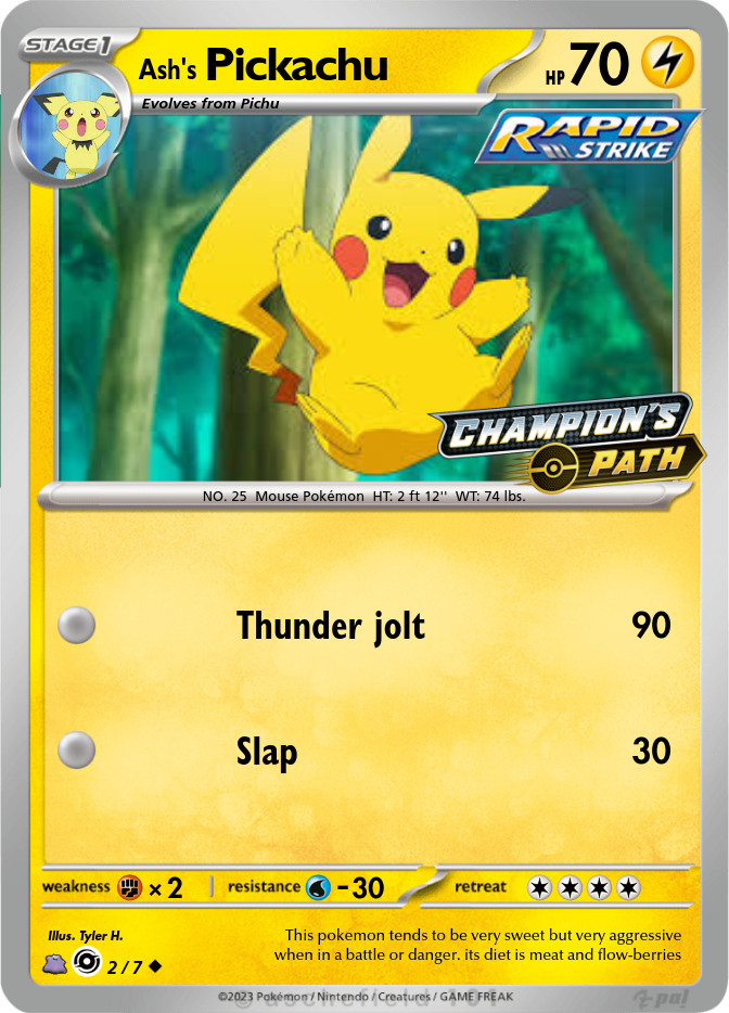 Pickachu - Pokemaster615 | Pokécardmaker.net