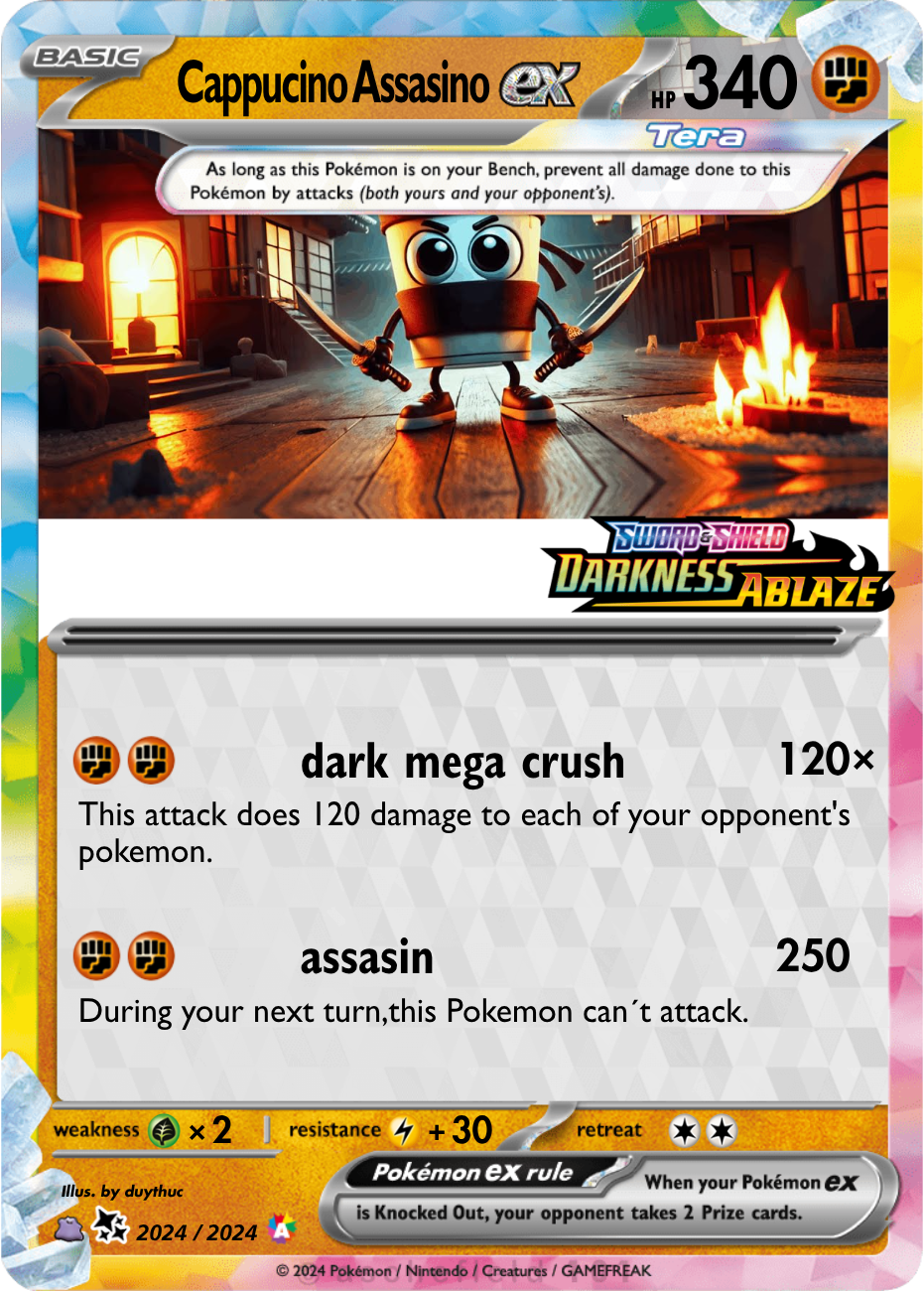 Cappucino Assasino - Pokemon96 | Pokécardmaker.net