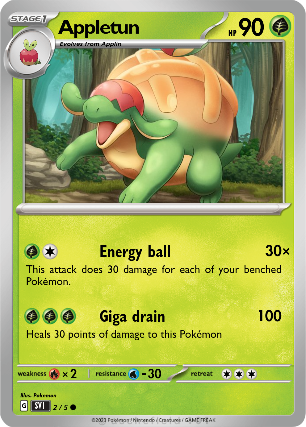 Appletun - Pokemon_cartas | Pokécardmaker.net