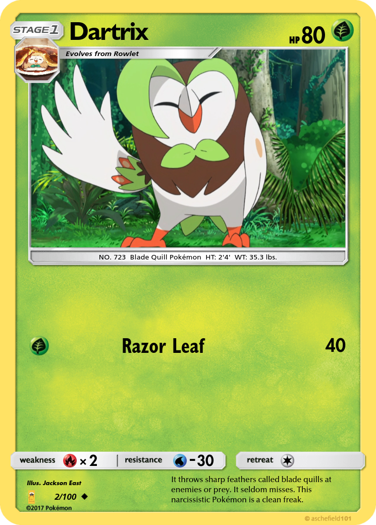 Dartrix - Pokemongod | Pokécardmaker.net