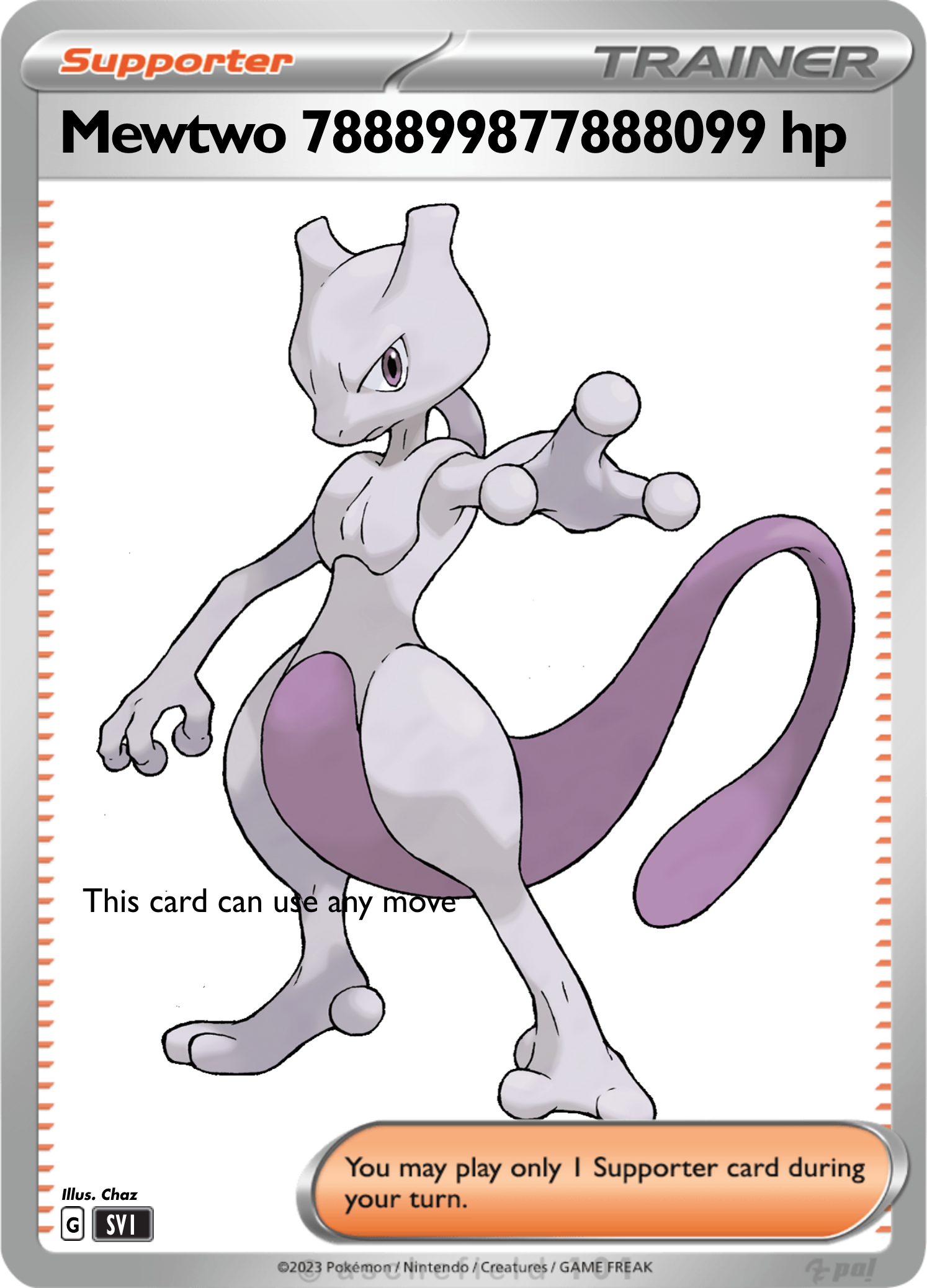 Mewtwo 788899877888099 hp - Pokemonking12332 | Pokécardmaker.net