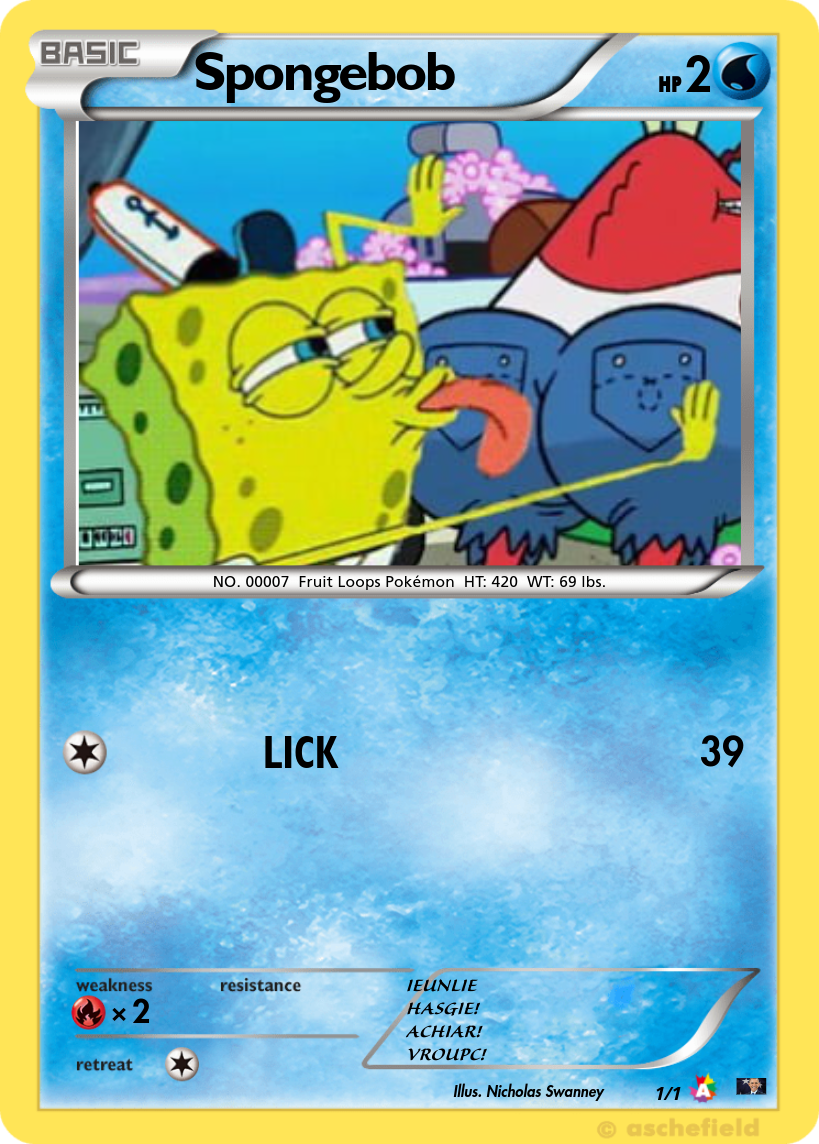 Spongebob - PoliwhirlKing | Pokécardmaker.net