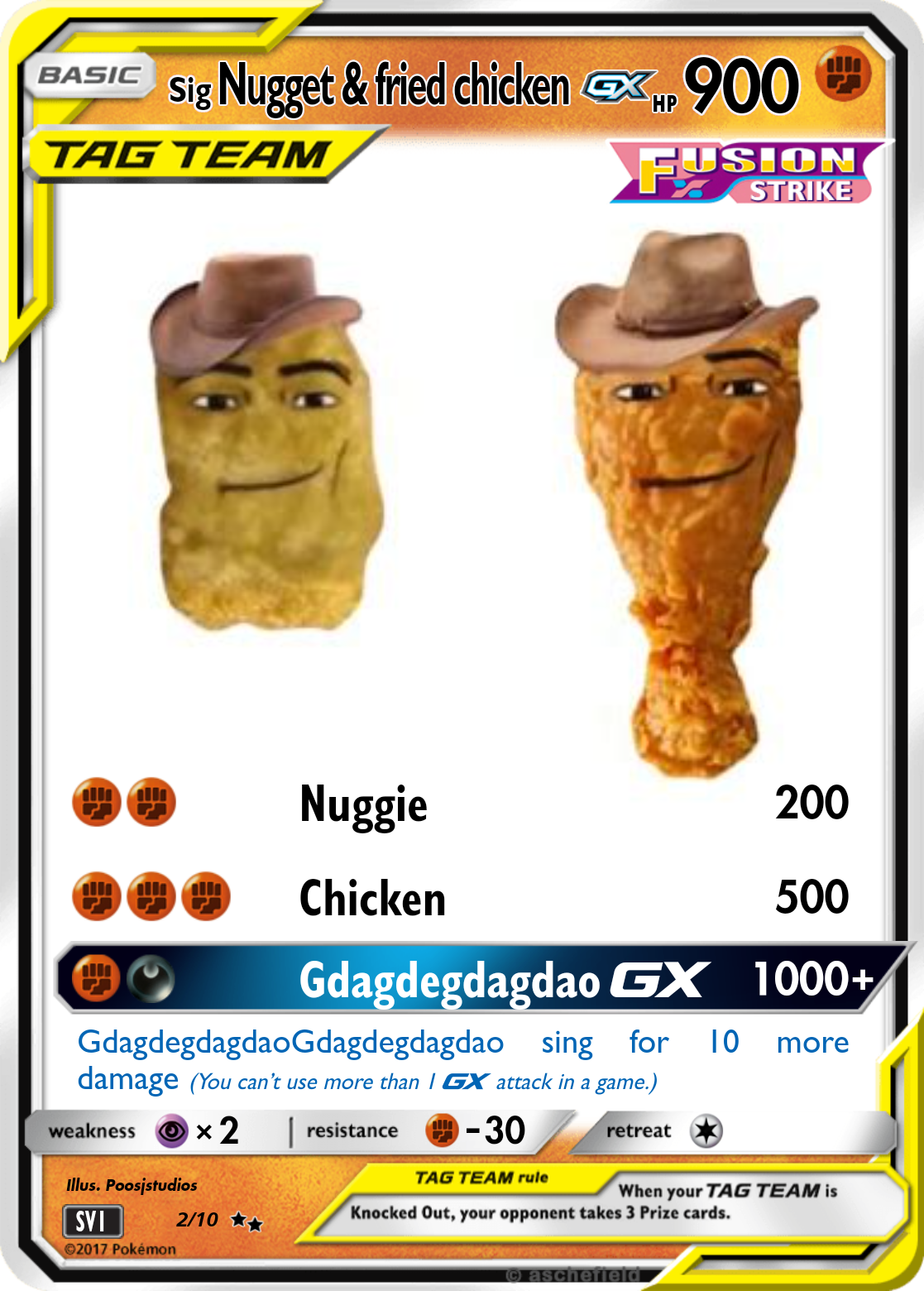 Nugget & fried chicken - Poosjstudios | Pokécardmaker.net