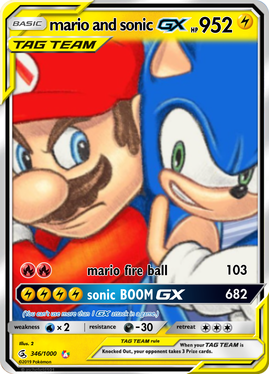 mario and sonic - PoyoPoyoBoi | Pokécardmaker.net