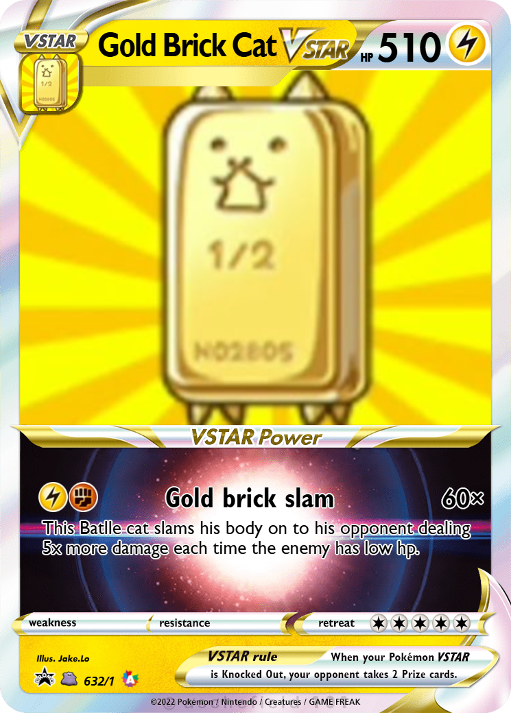 Gold Brick Cat - Probird42 | Pokécardmaker.net