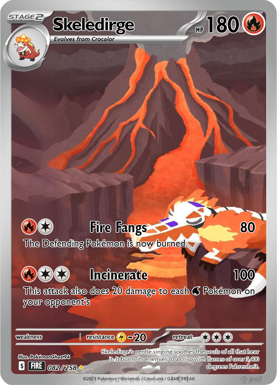 Skeledirge - ProfessionalCardGenerator | Pokécardmaker.net
