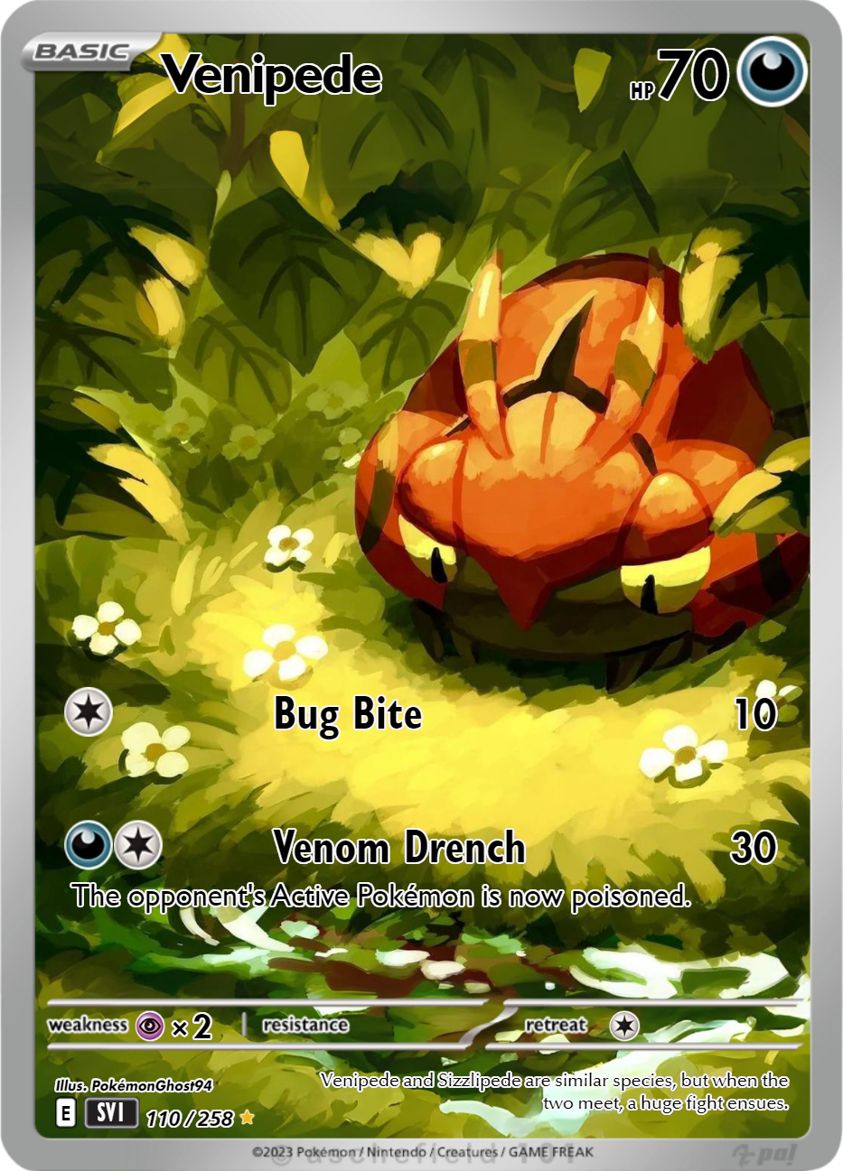 Venipede - ProfessionalCardGenerator | Pokécardmaker.net