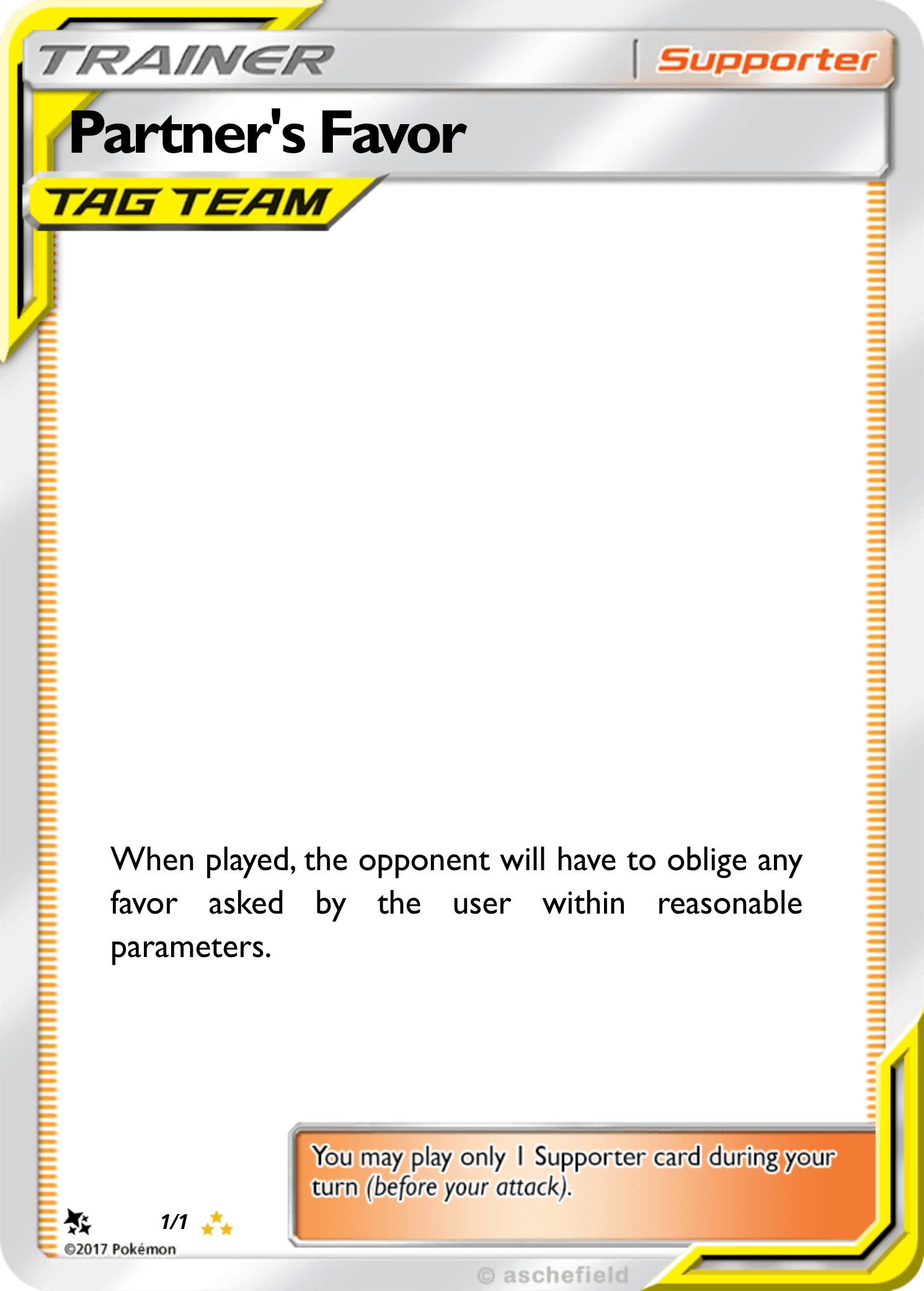 Partner's Favor - Quaxkz | Pokécardmaker.net