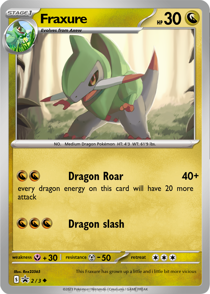 Fraxure - Rex235 | Pokécardmaker.net