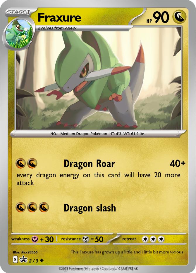 Fraxure - Rex235 | Pokécardmaker.net
