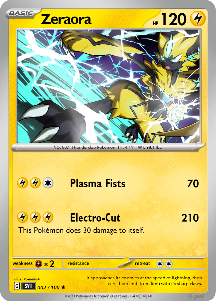 Zeraora - Romell84 | Pokécardmaker.net