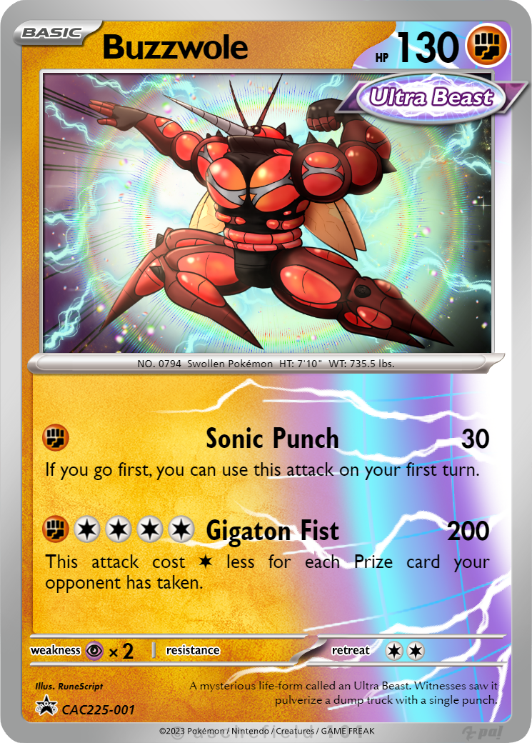Buzzwole - Rune_Script | Pokécardmaker.net