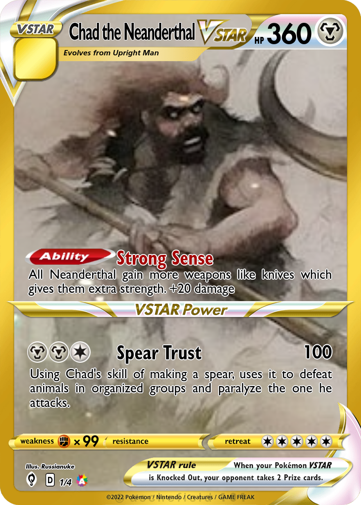 Chad the Neanderthal - Russianuke | Pokécardmaker.net
