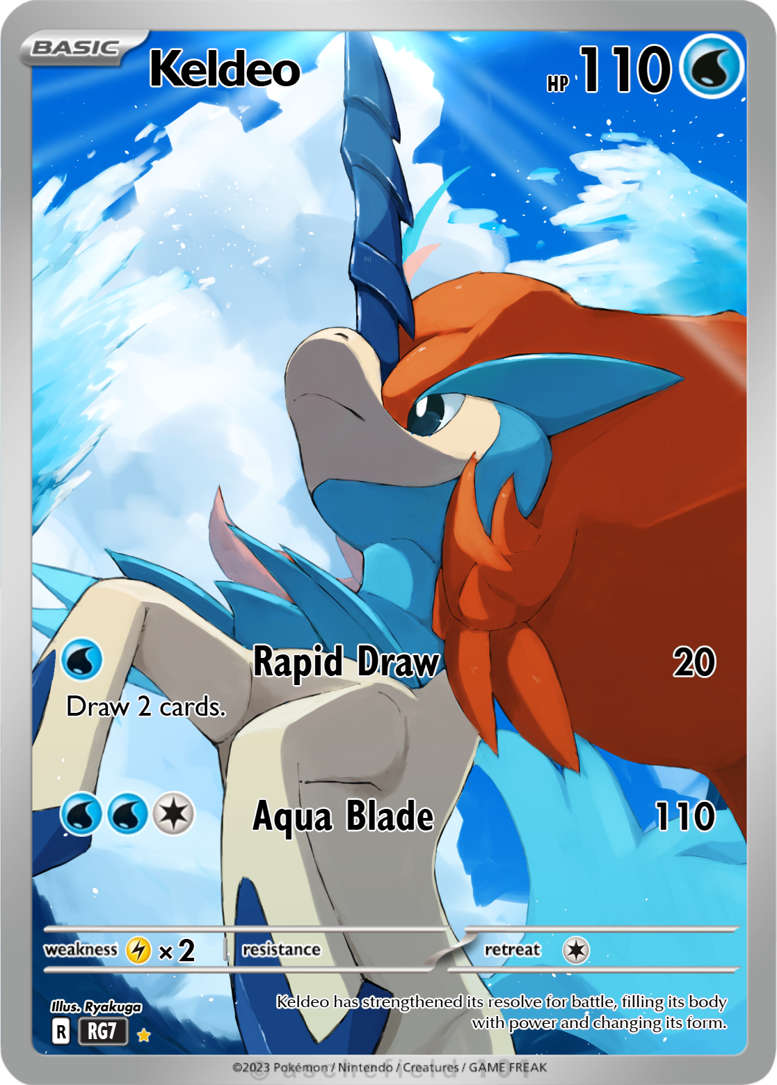 Keldeo - Ryakuga | Pokécardmaker.net