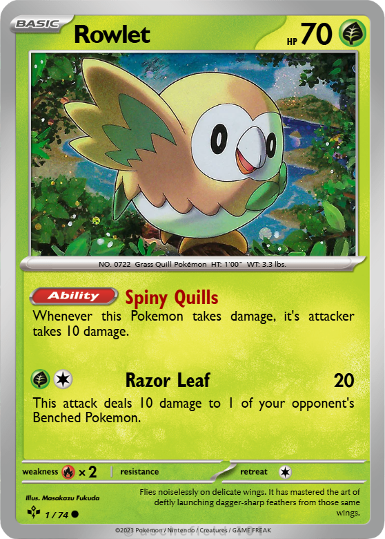 Rowlet - SCR-Illus77 | Pokécardmaker.net