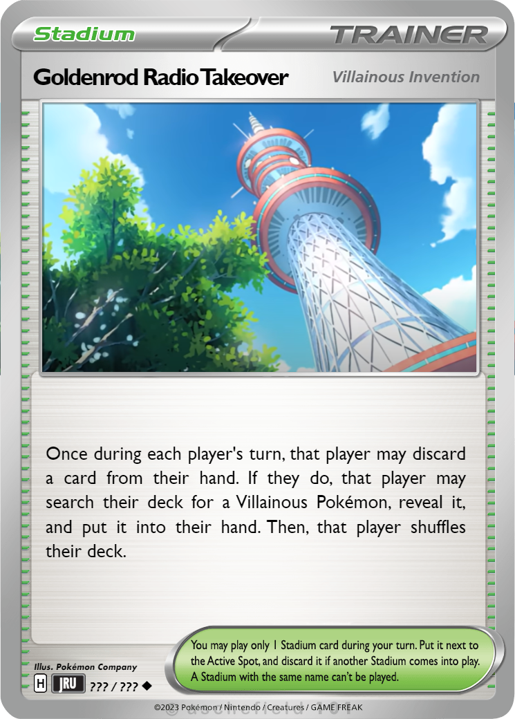 ==Goldenrod Radio Takeover== - SDextersBattleLab | Pokécardmaker.net